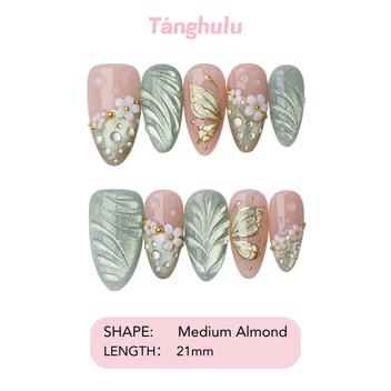 | Handmade Press-On Nails – Reusable, Long-Lasting & Stylish – TANGHULU ...